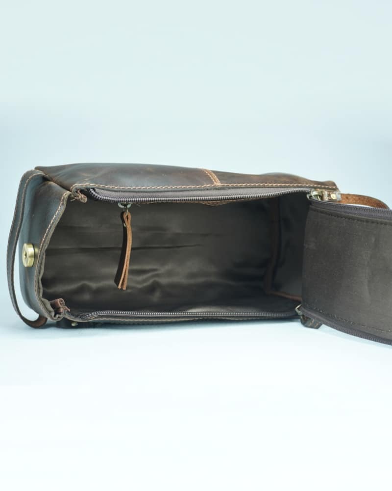 Belgium - Genuine Leather Dopp Kit (Vintage Brown) - Belford England