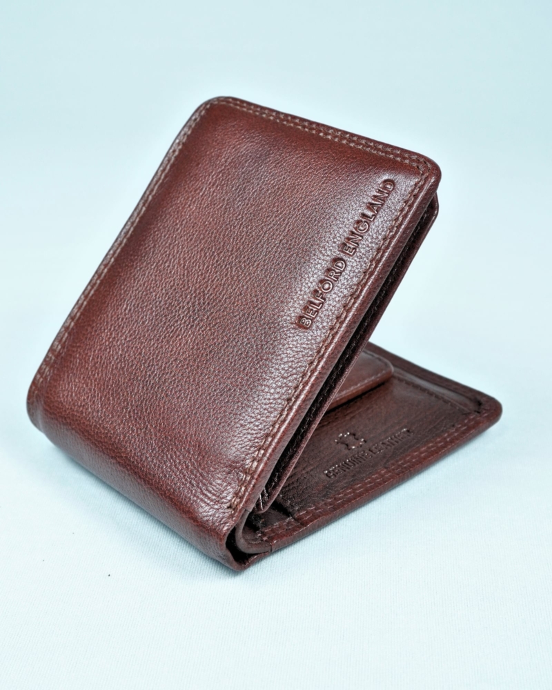 Cambridge Men’s Original Leather Wallet (Brown & Cherry Blend ...